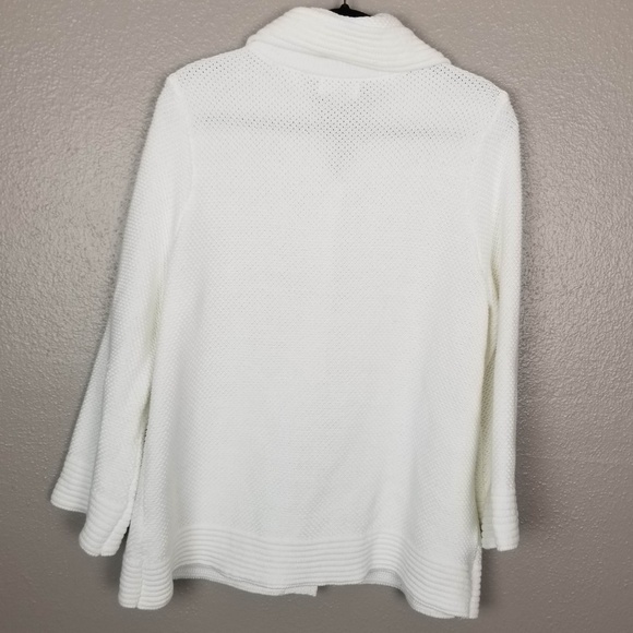 JM Collection | Jackets & Coats | Jm White Textured Sweater Jacket ...